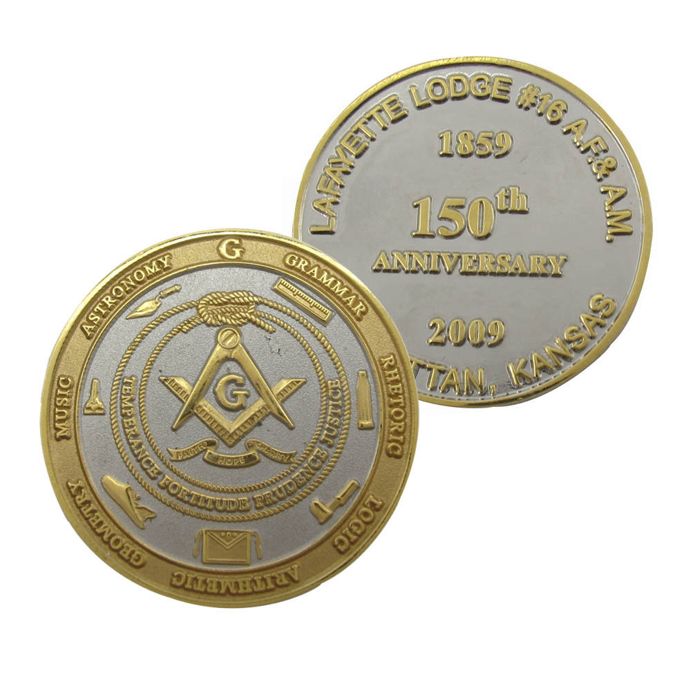 Custom Masonic Challenge Coins No Minimum For Sale, Personalized ...